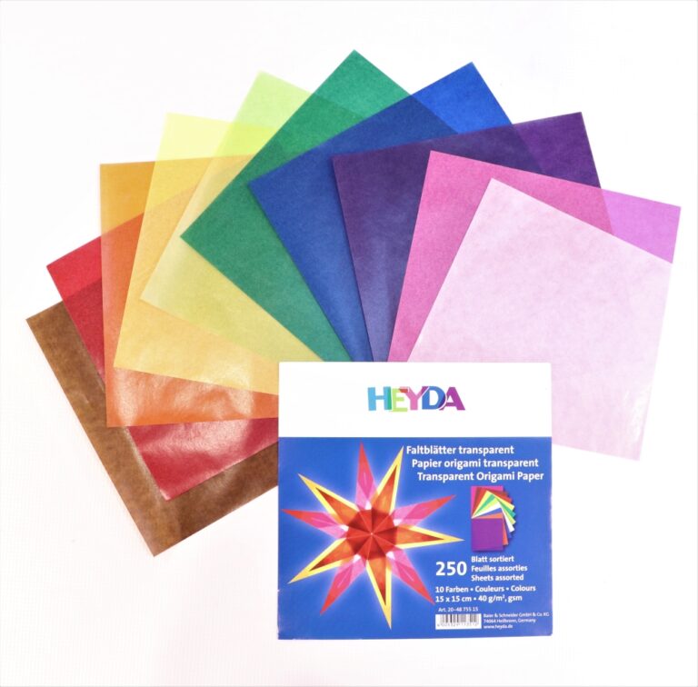 Heyda Glassen Transparent Kite Paper 15x15cm, 250 sheets - Aurifer