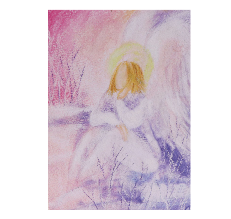 Postcard Angel Listening to Winter - Aurifer